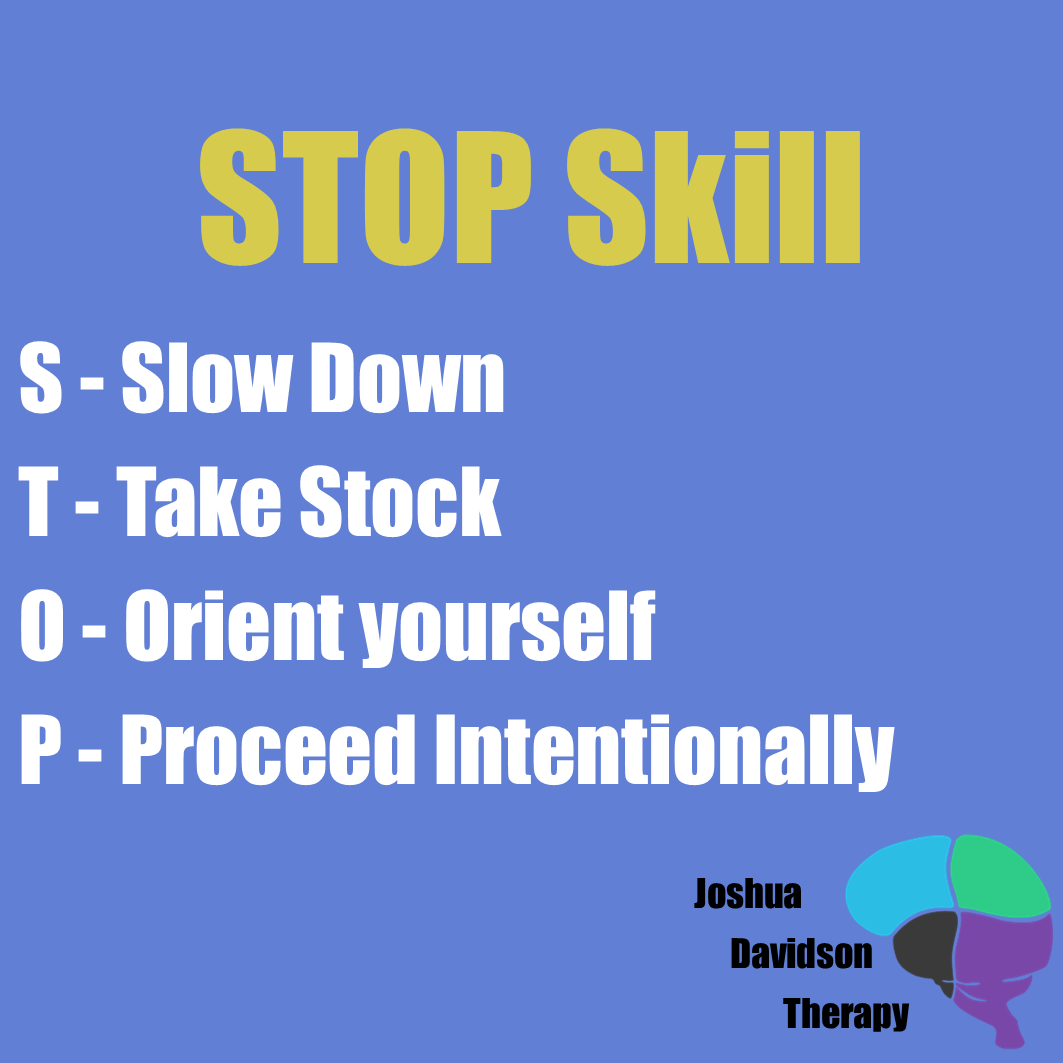 Over Emotion and the STOP Skill - Joshua Davidson Therapy